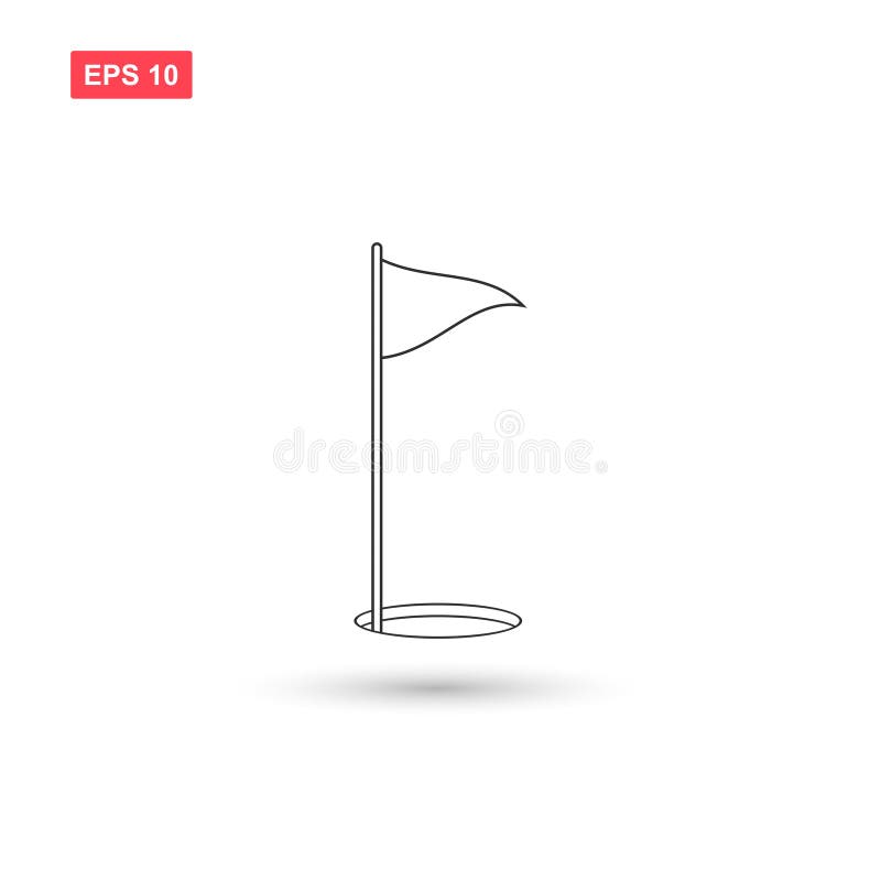 Golf Flag Icon Vector Isolated 7 Stock Vector - Illustration of perfect ...