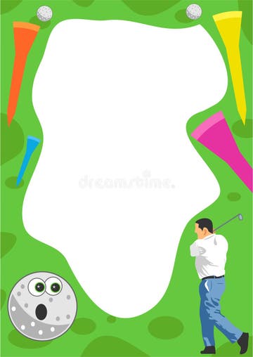 Golf Frame stock vector. Illustration of borders, golf - 100365