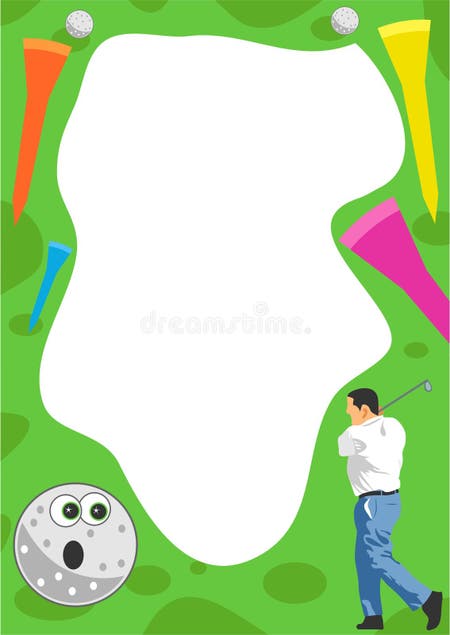 Golf Frame stock vector. Illustration of borders, golf - 100365