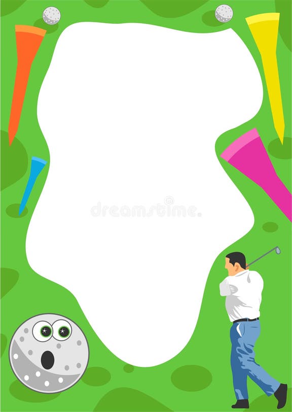 Golf Frame stock vector. Illustration of borders, golf - 100365