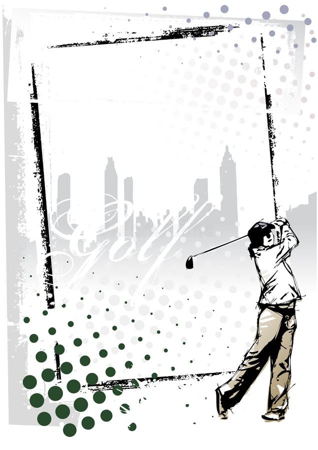 Golf Frame stock vector. Illustration of borders, golf - 100365