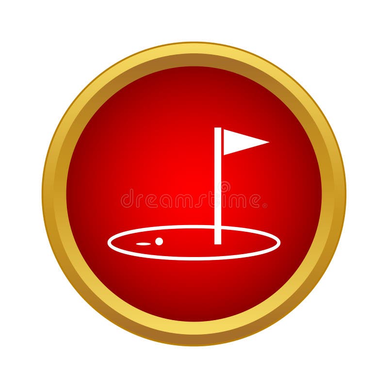 Golf Game Icon, Simple Style Stock Vector - Illustration of blow ...