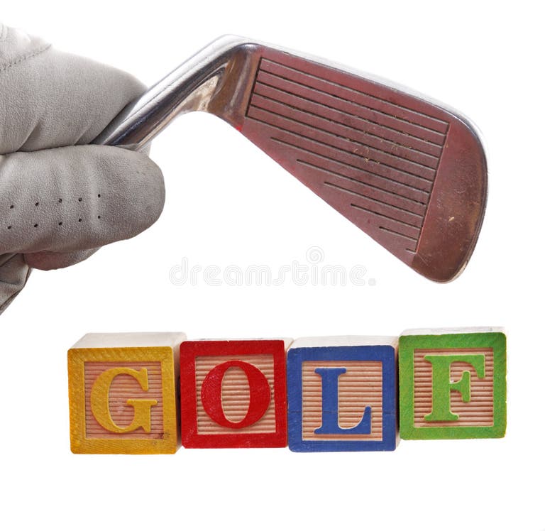 Golf glove club blocks stock image. Image of blocks, golf - 17747257