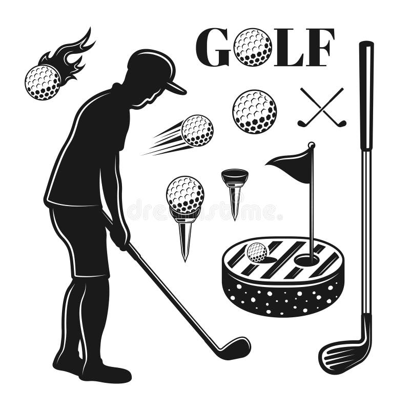 Golfing Elements Stock Illustrations – 496 Golfing Elements Stock ...