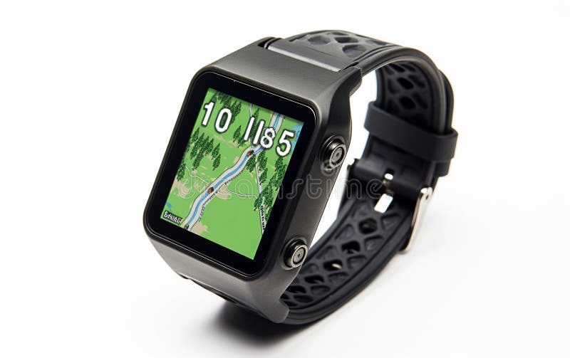 Golf GPS Device on White Background Stock Image - Image of shield ...