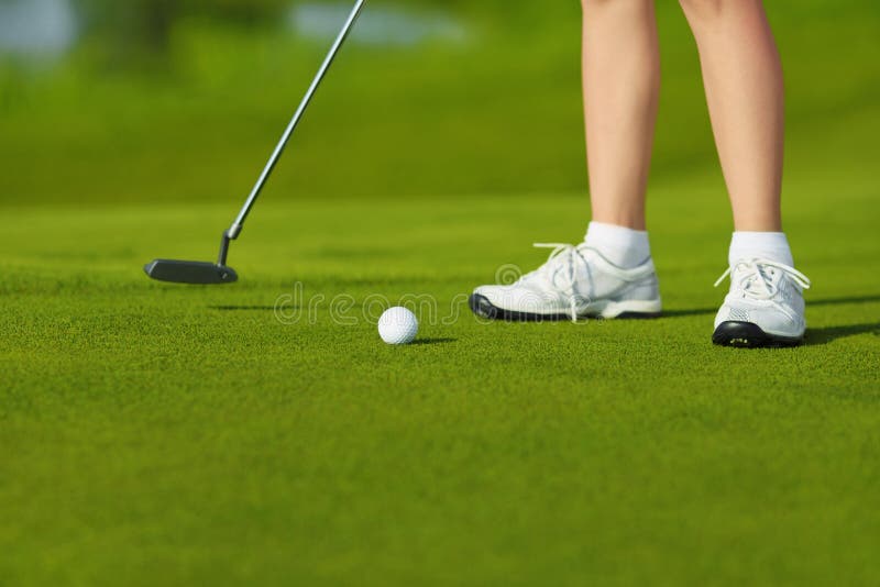 Golf hit on green stock photo. Image of golf, green, closeup - 60823242