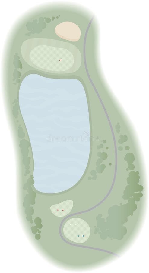 3D Golf Course Hole Layouts Stock Illustration - Illustration of bunker ...