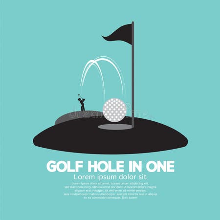 Golf Hole in One Sport Symbol Stock Vector - Illustration of sign, golf ...