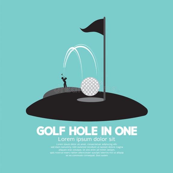 Golf Hole in One Sport Symbol Stock Vector - Illustration of sign, golf ...