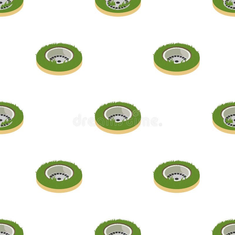 Golf Hole Pattern Seamless Vector Stock Vector - Illustration of ...
