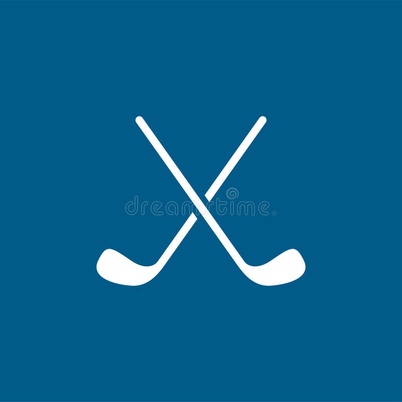 Golf Icon on Blue Background. Blue Flat Style Vector Illustration Stock ...