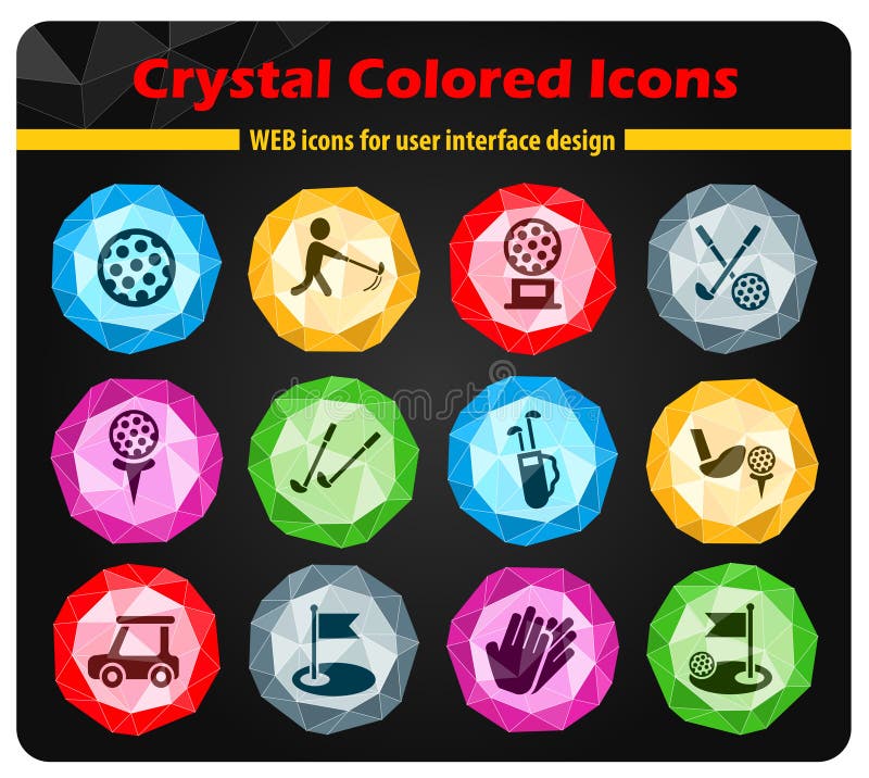 Golf icon set stock illustration. Illustration of player - 88593180