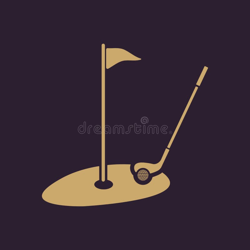 The Golf Icon. Sport Symbol Stock Vector - Illustration of putter ...
