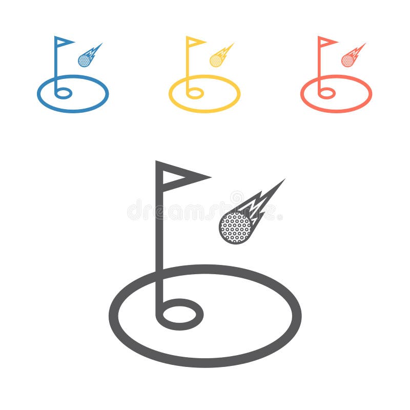 Golf Icon. Vector Signs for Web Graphics Stock Vector - Illustration of ...