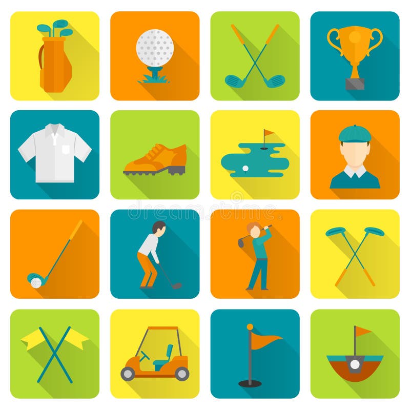 Golf Club Emblems with First Stroke from Tee Stock Vector ...
