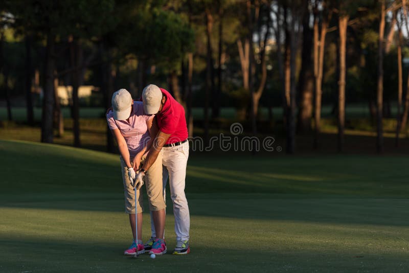 Golf instructions stock image. Image of fitness, people - 70170219