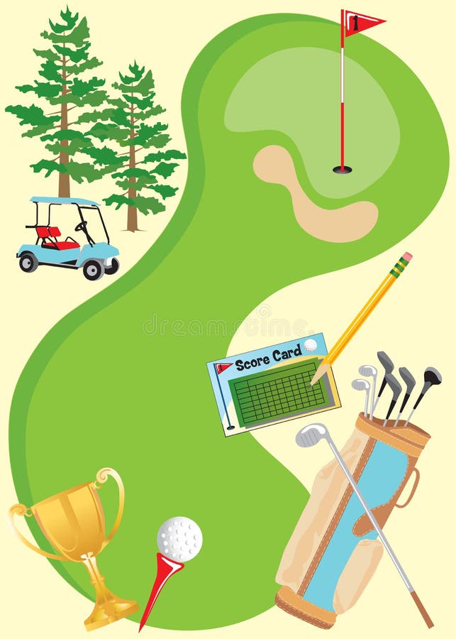 Rustic Vintage Golf Party Tournament Invitation Stock Vector ...