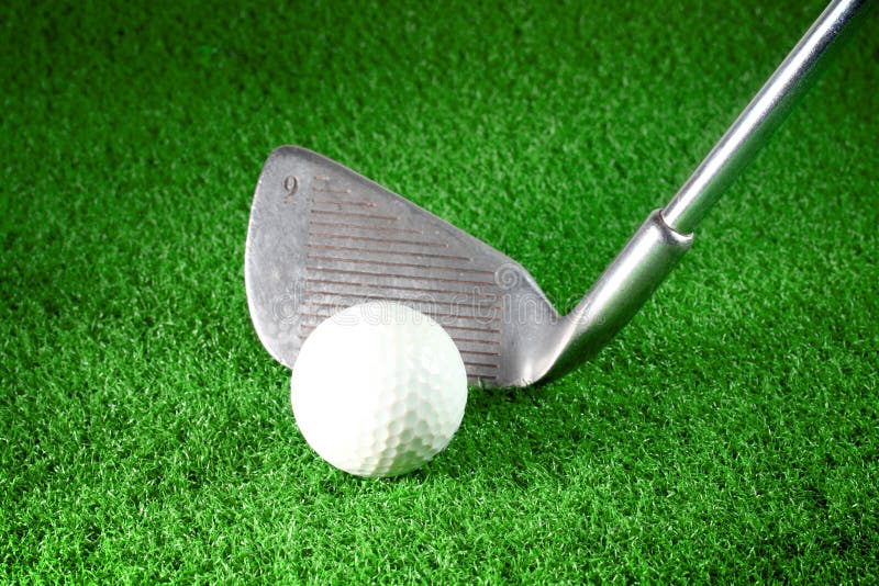 Golf iron and golf ball stock image. Image of player - 30468573