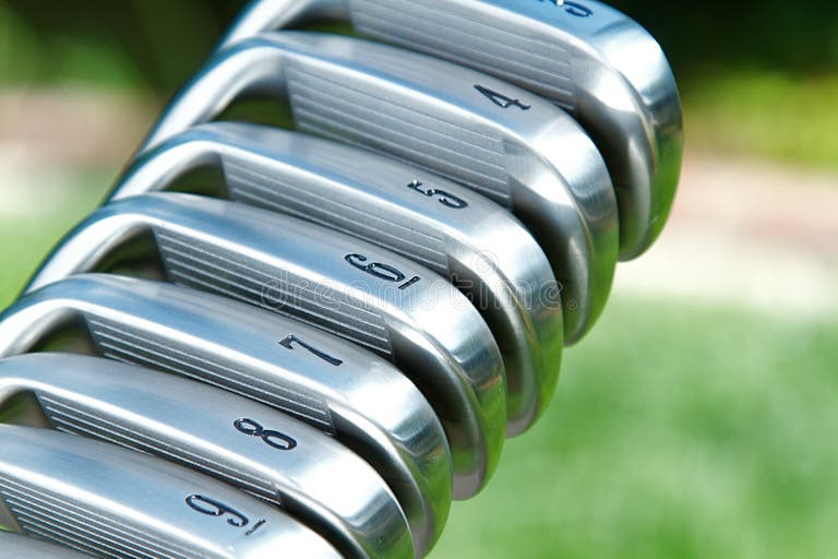 Golf Irons stock photo. Image of clubs, numbers, grass - 19886074