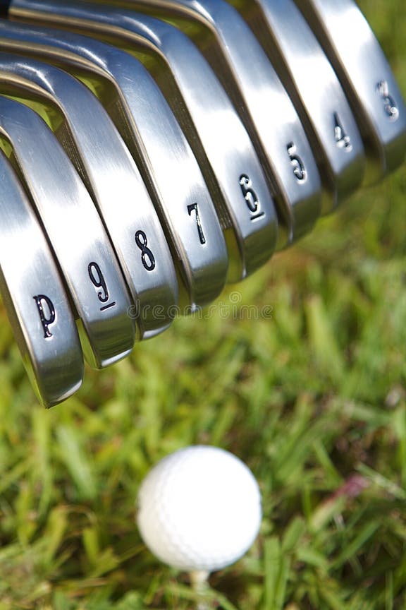 Golf Irons stock photo. Image of golf, numbers, ball - 19886082