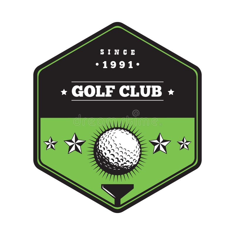 Golf Label. Vector Illustration Decorative Design Stock Vector ...