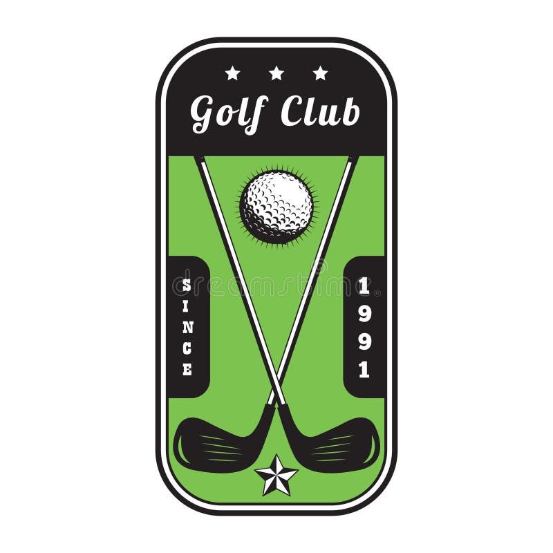 Golf Label. Vector Illustration Decorative Design Stock Vector ...