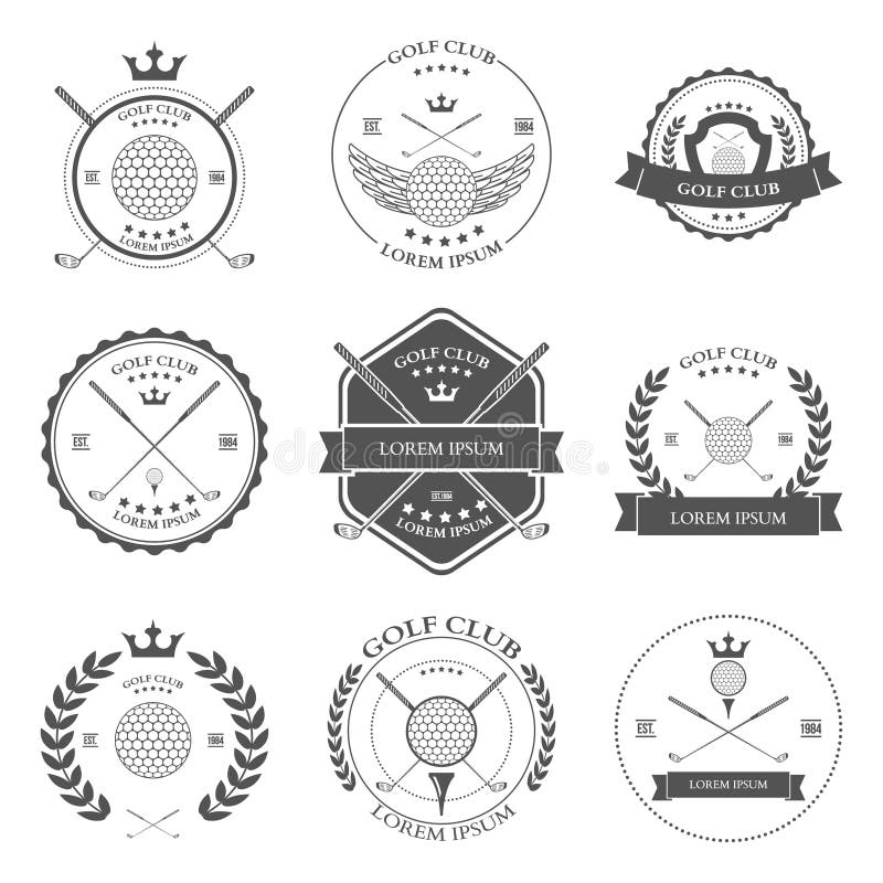 Authentic Modern Golf Sport Badge Logo Design Stock Vector ...