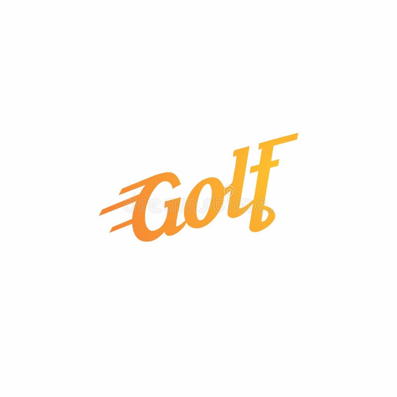 Golf Lettering Logo stock vector. Illustration of simple - 300748117