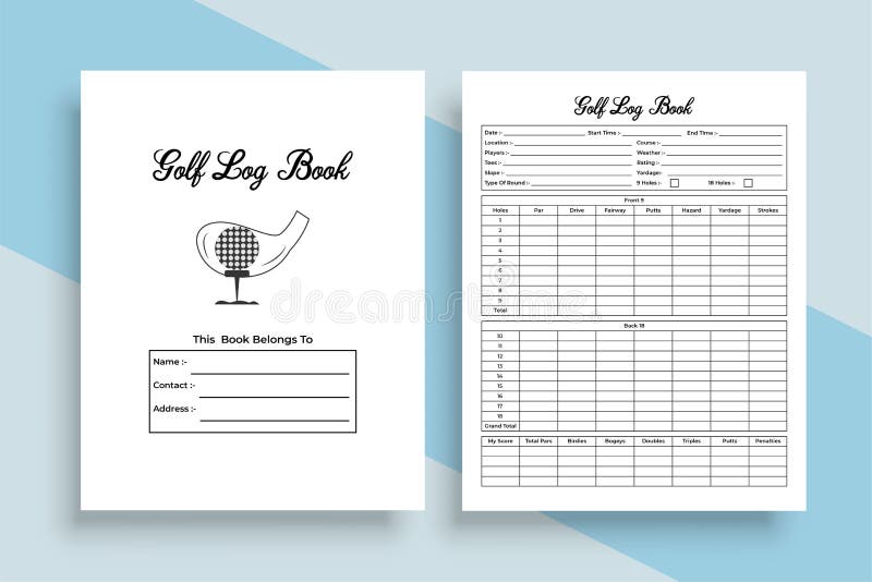 Golf Log Book KDP Interior. Golf Game Score Tracker and Cart ...