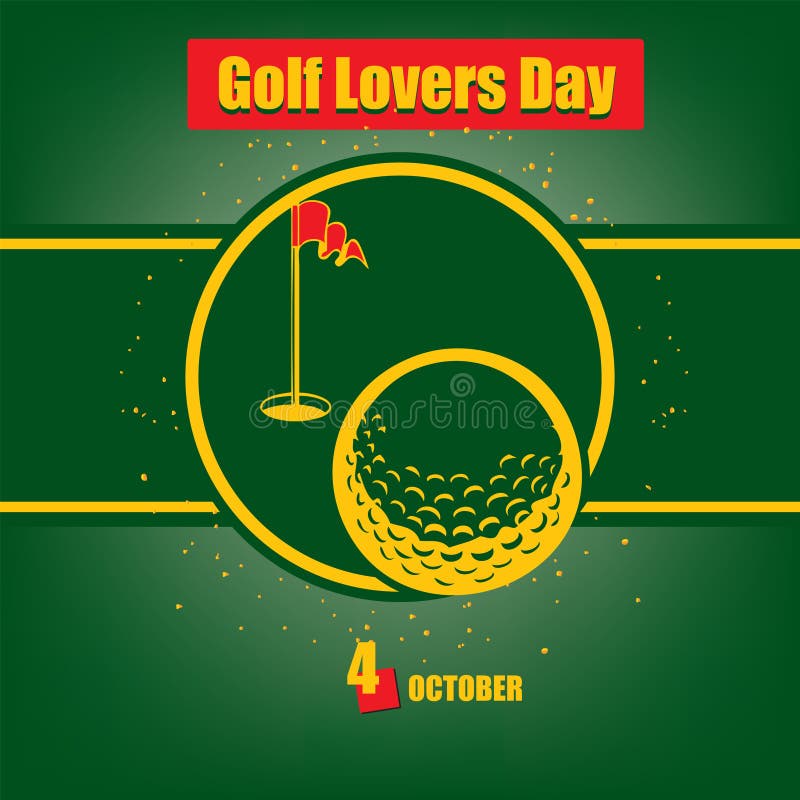 Golf Lovers Day stock vector. Illustration of congratulations - 258199104