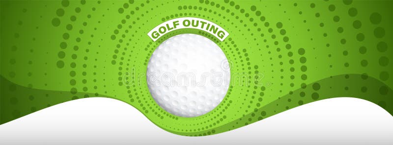 Golf Outing Banner with Golf Ball, Vector Illustration Stock Vector ...