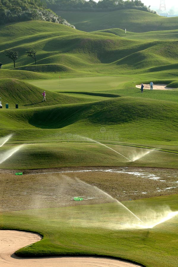 Golf place stock photo. Image of hill, dramatic, green - 14529834