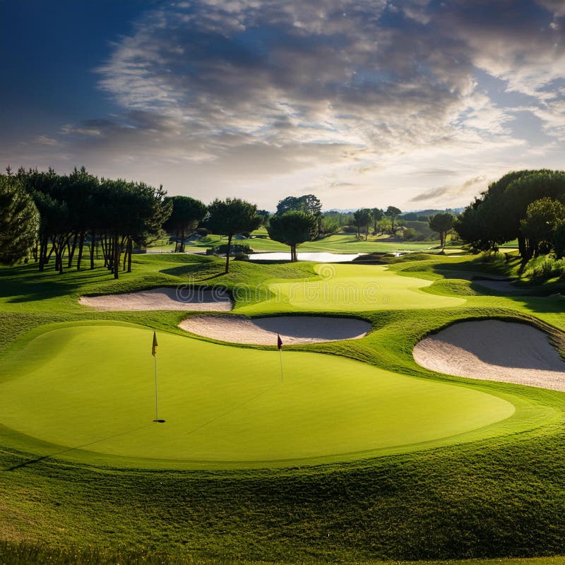 Golf Play Ground, AI Generated Stock Illustration - Illustration of ...