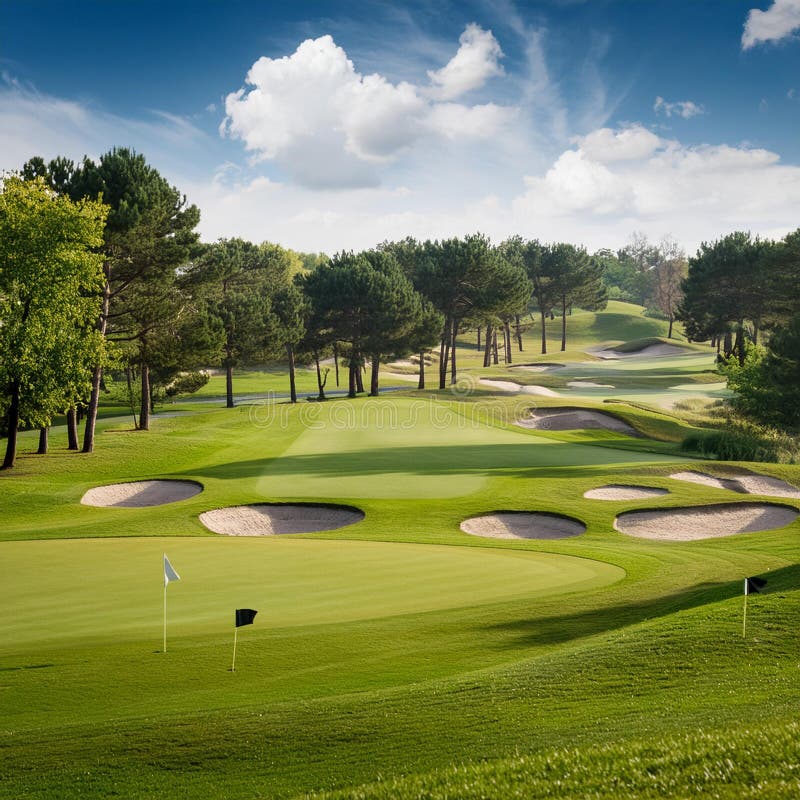 Golf Play Ground, AI Generated Stock Illustration - Illustration of ...