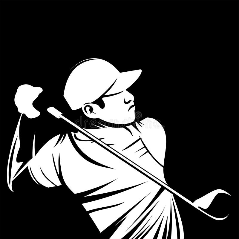 Golf player icon logo stock vector. Illustration of female - 193104810