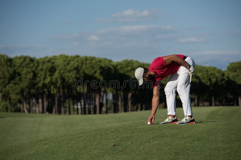 Golf Player Hitting Long Shot Stock Image - Image of male, game: 74618121