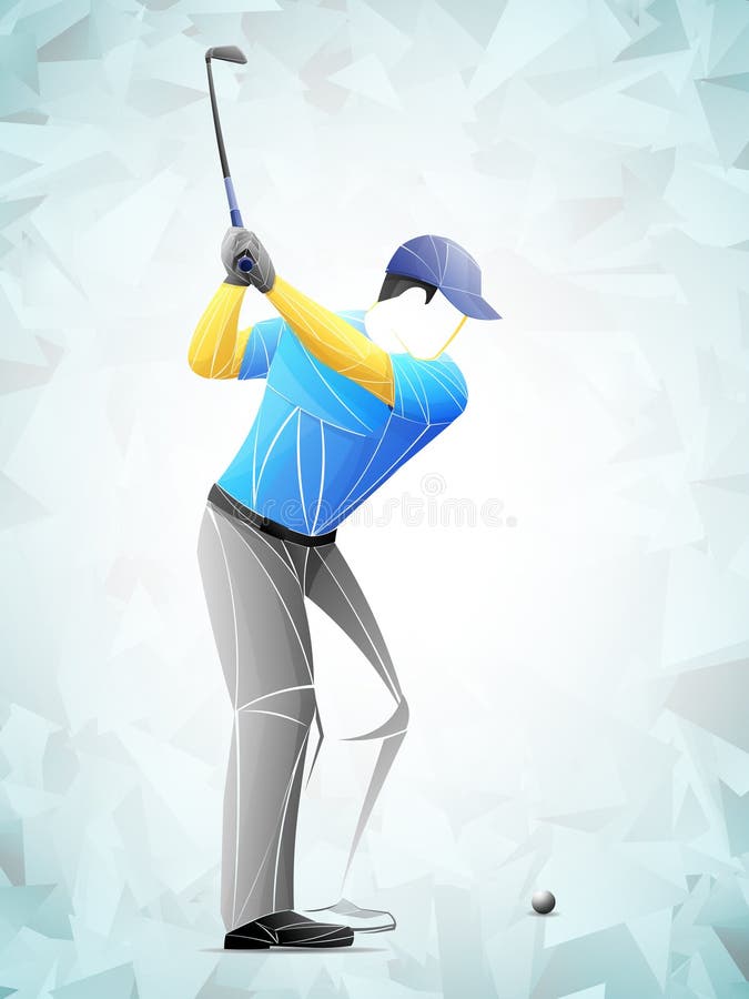 Golf Player Icon, Golfer Abstract Stock Illustration - Illustration of ...