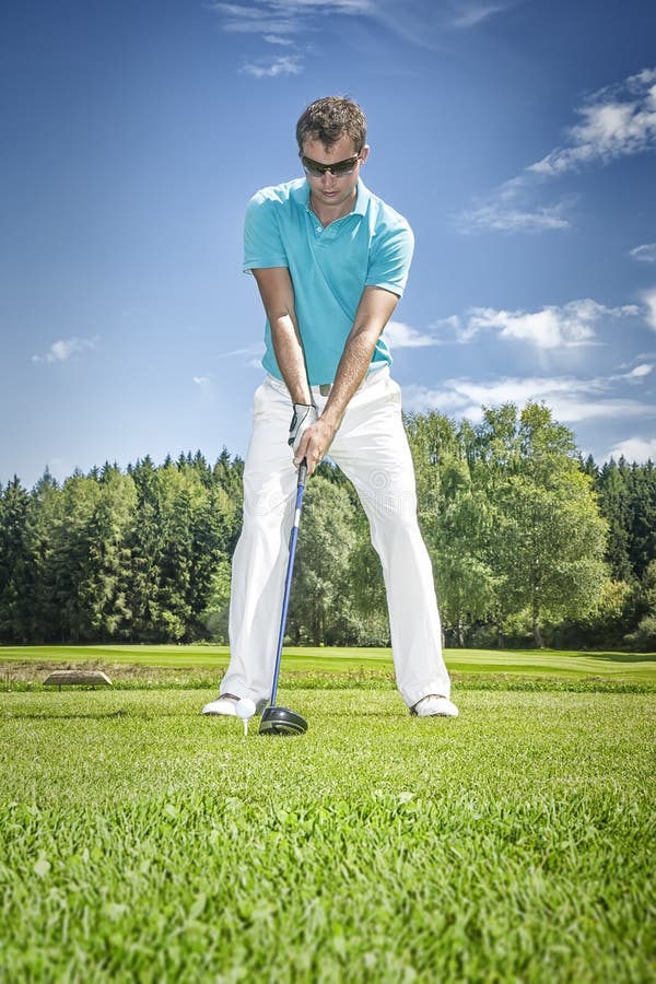 Golf player stock photo. Image of hobby, ball, lawn, person - 20751506