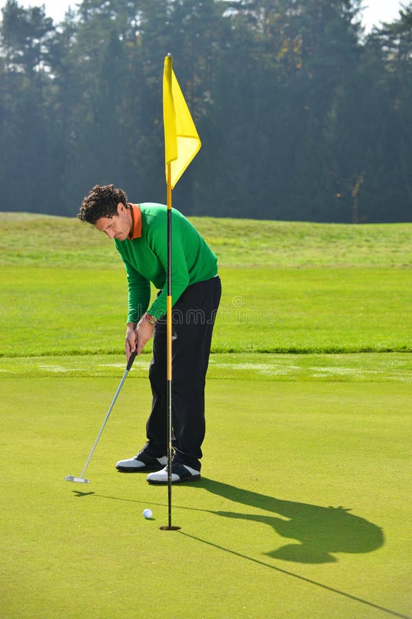 Golf player putting stock photo. Image of color, people - 30295872