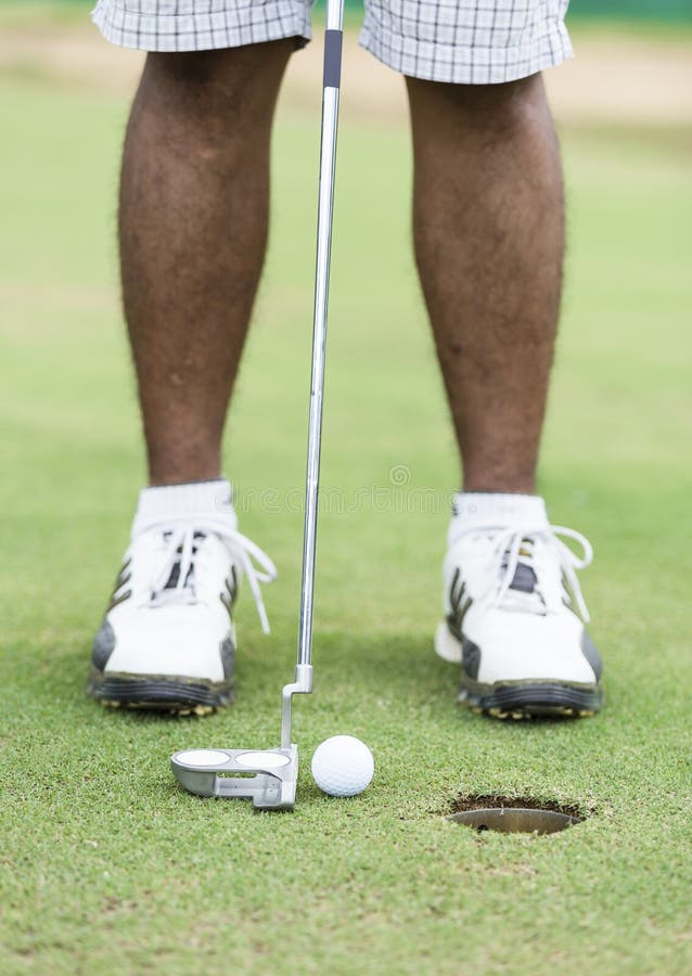 Golf Player at the Putting Green Stock Image - Image of ball, lifestyle ...