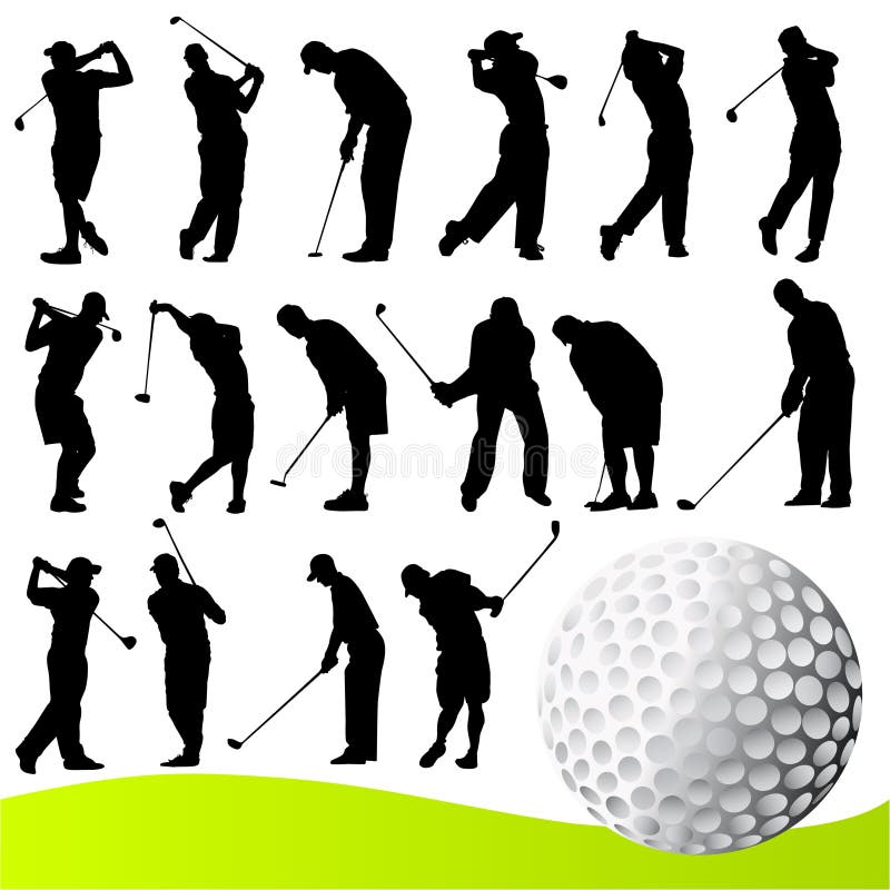Golf Swing stock vector. Illustration of club, sport - 25568946