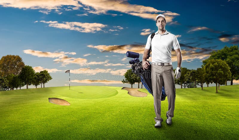 Golf Player stock photo. Image of competitive, shadow - 69532362