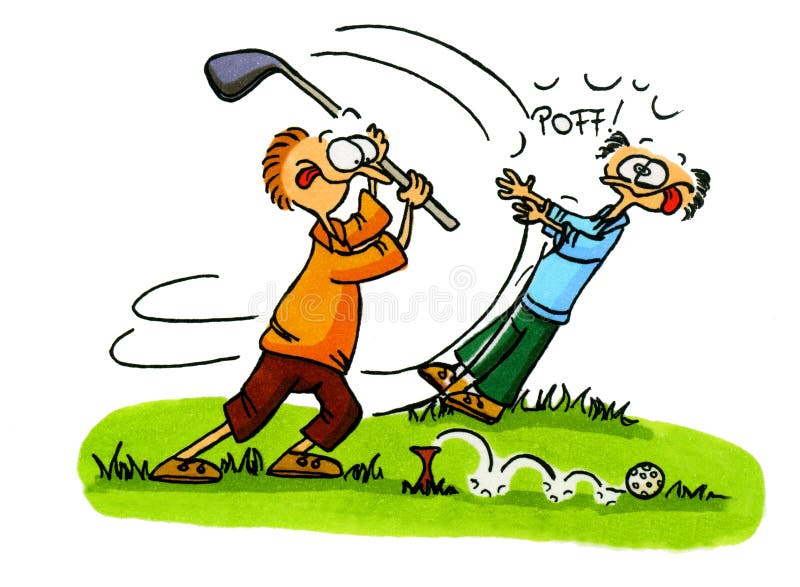 Golfer Cheating - Golf Cartoons Series Number 5 Stock Illustration ...