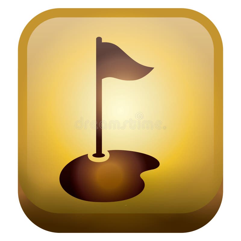 Golf Pole. Vector Illustration Decorative Design Stock Vector ...