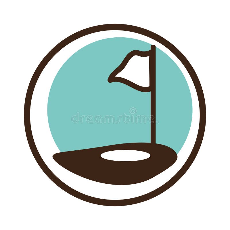 Golf Pole. Vector Illustration Decorative Design Stock Vector ...