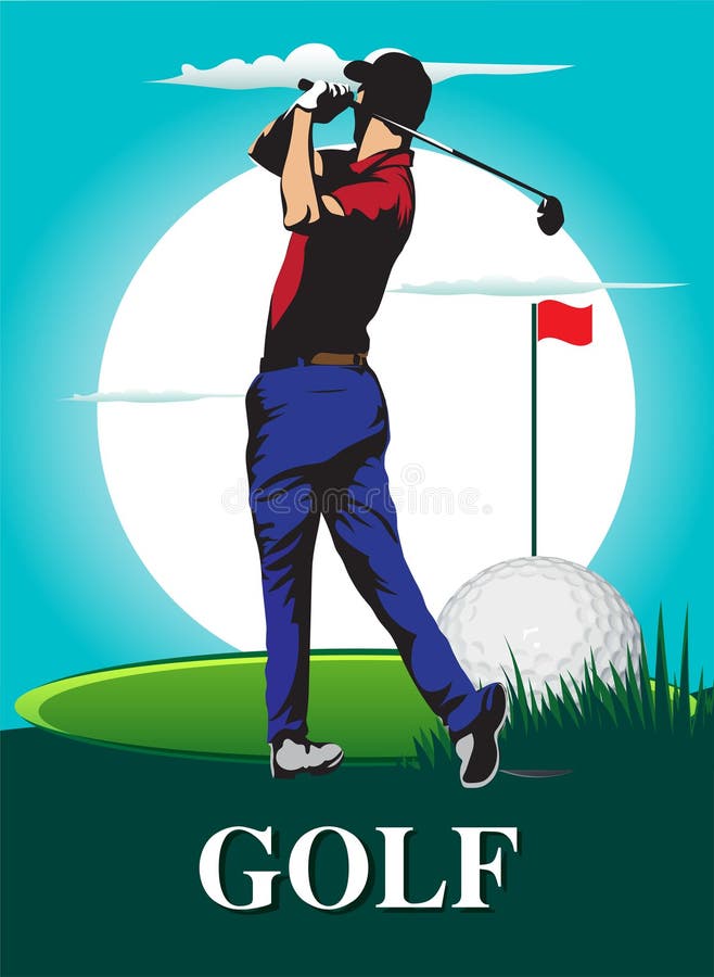 Golf poster stock vector. Illustration of golfing, area - 327736085