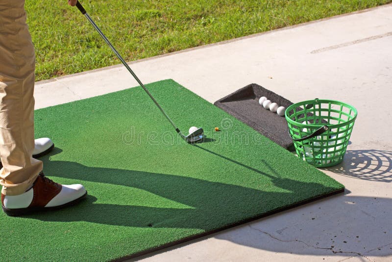 Golf Balls Pyramid on Driving Range Editorial Stock Image - Image of ...