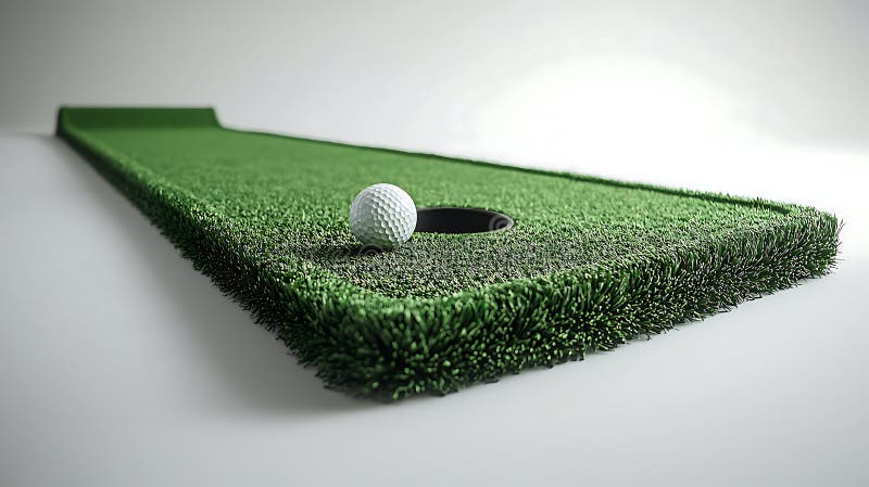 Golf Practice Mat with Ball Near Hole, Perfect for Indoor Training ...