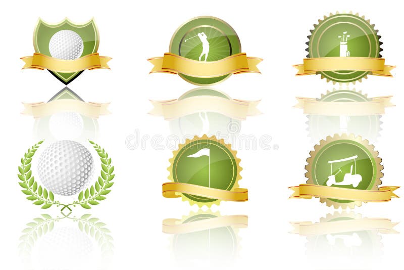 Golf emblems and logos stock vector. Illustration of flag - 14327947