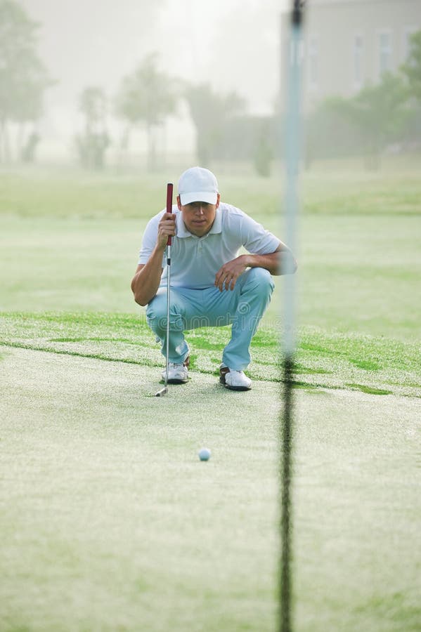 Golf putt green stock image. Image of recreation, game - 40579539